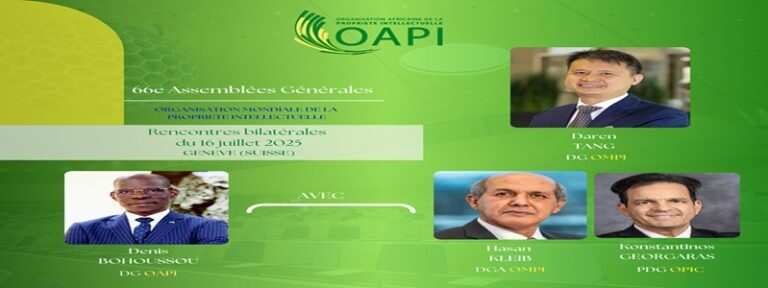 OAPI/OMPI-OAPI/OPIC: reinforced partnerships at the service of innovation and intellectual ...